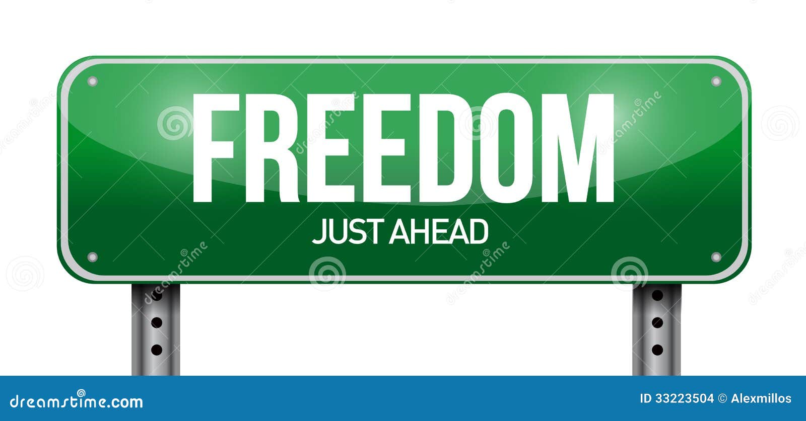 Freedom Road Sign Illustration Design Stock Illustration - Illustration ...