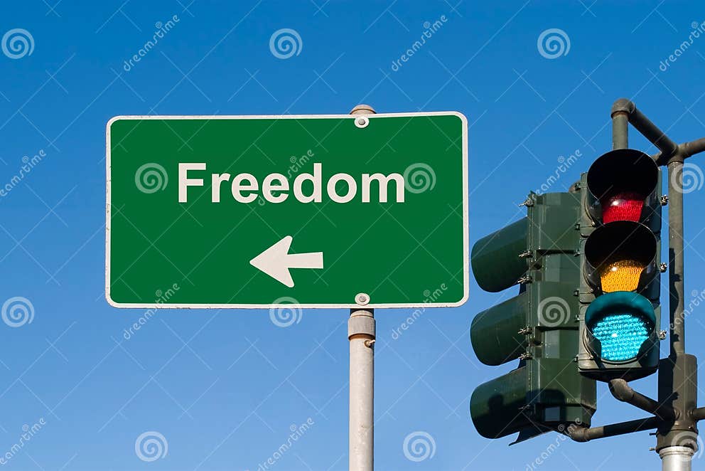 Freedom Sign stock photo. Image of road, copy, cloud, name - 7787426