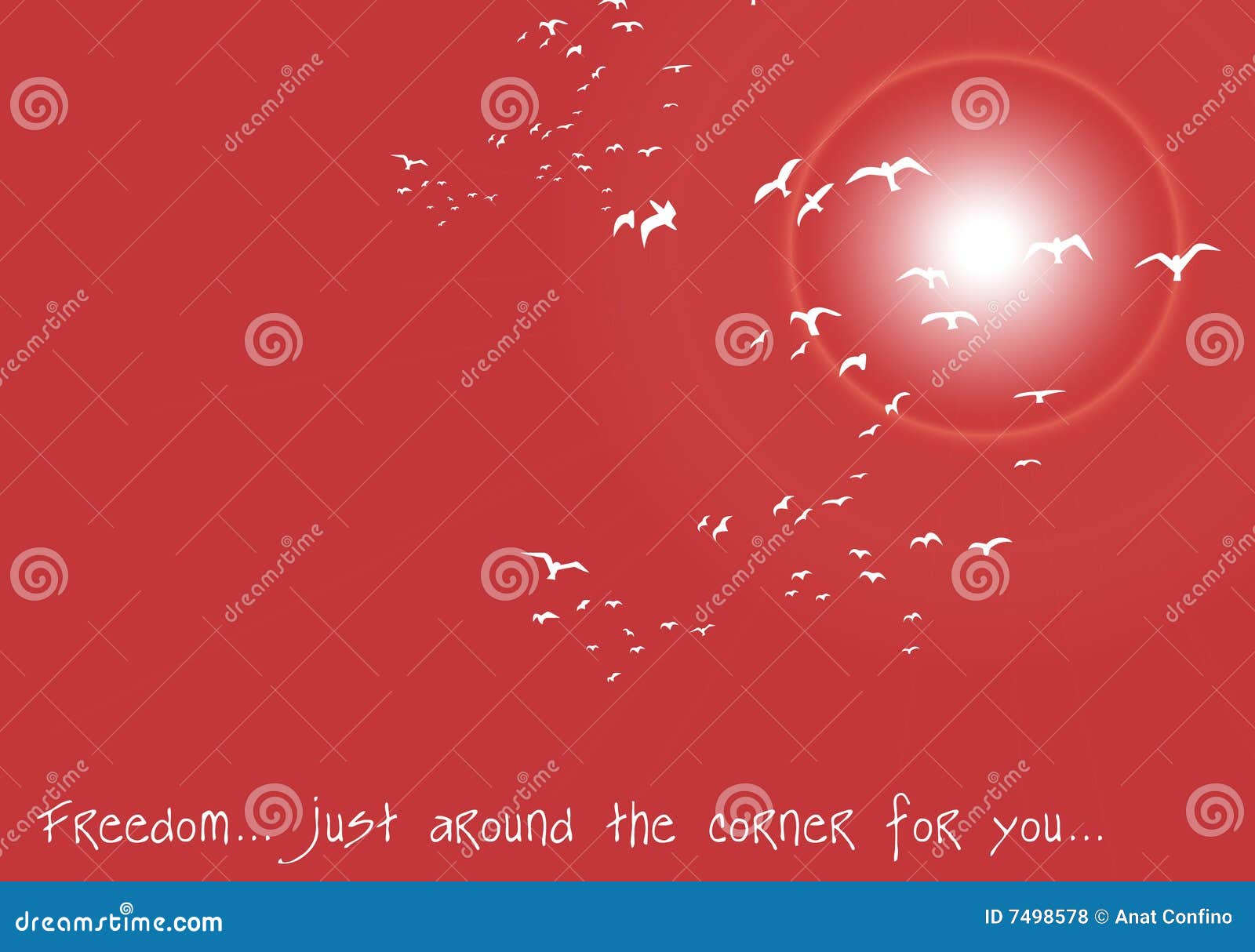 Freedom sky 3 stock illustration. Illustration of design - 7498578