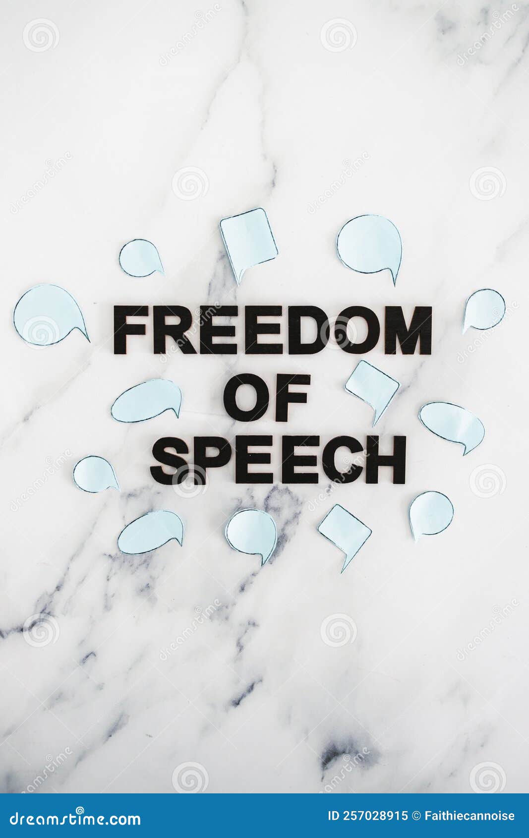 Freedom of Speech Text Surrounded by Group of Different Comic Bubbles ...