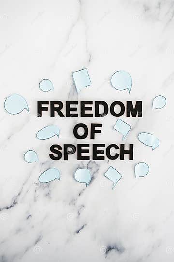 Freedom of Speech Text Surrounded by Group of Different Comic Bubbles ...