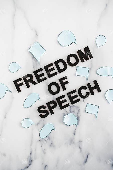 Freedom of Speech Text Surrounded by Group of Different Comic Bubbles ...