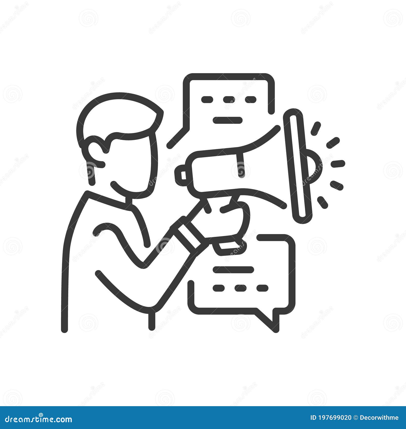 Freedom of Speech - Line Design Single Isolated Icon Stock Vector ... Freedom of Speech - Line Design Single Isolated Icon Stock Vector ...
