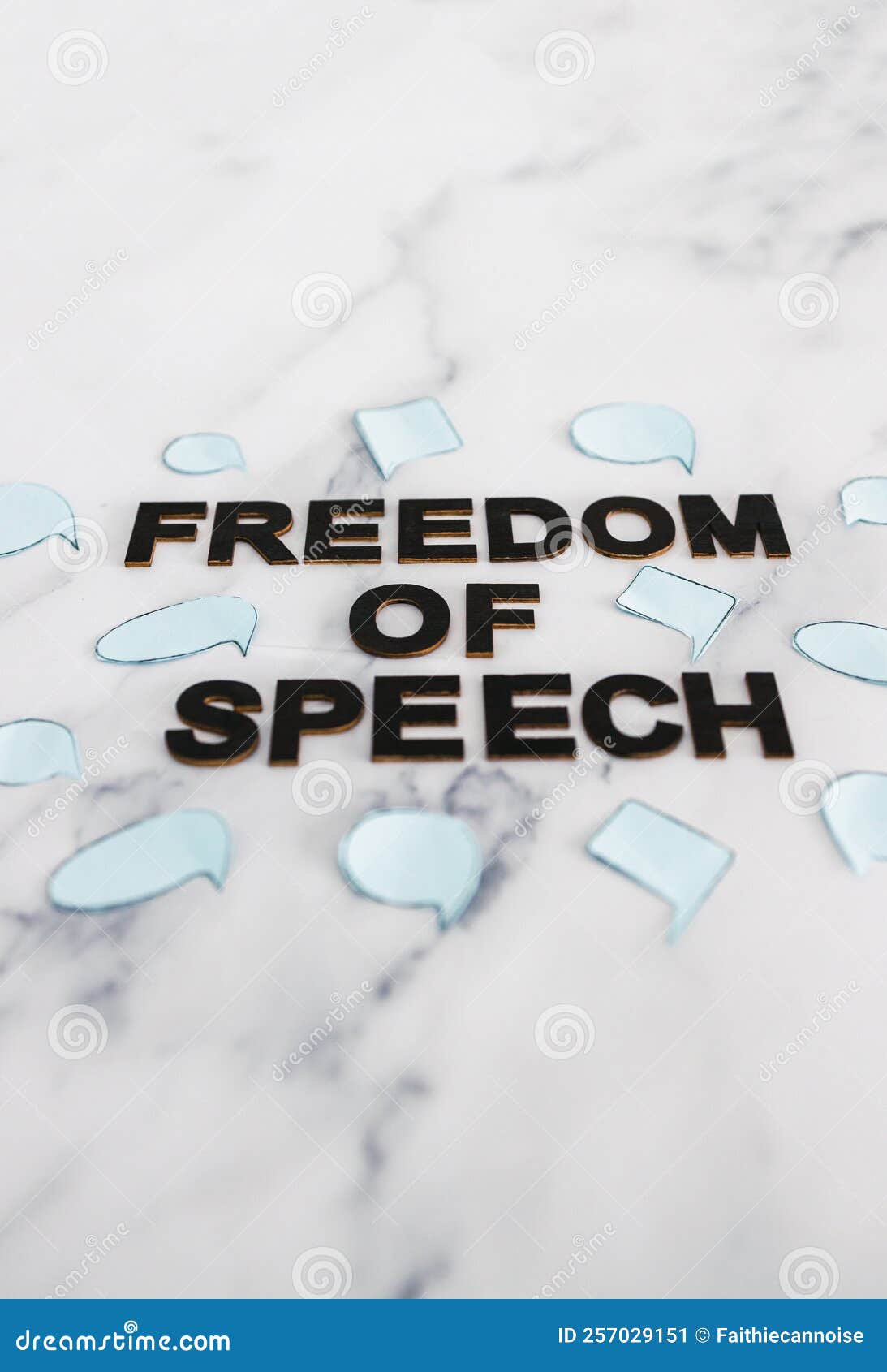 Freedom of Speech Text Surrounded by Group of Different Comic Bubbles ...