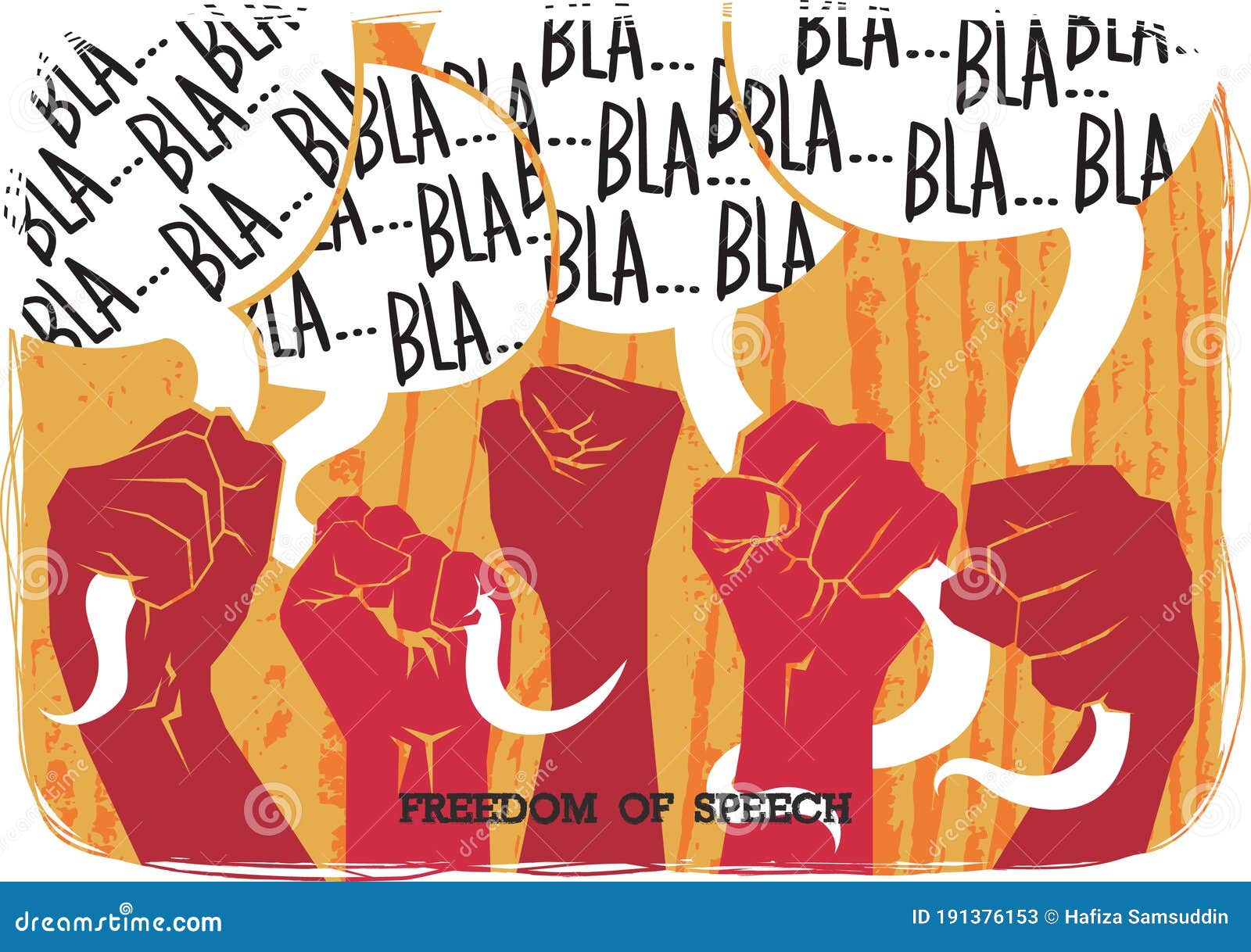 Freedom of Speech. Vector Illustration Decorative Design Stock Vector ...