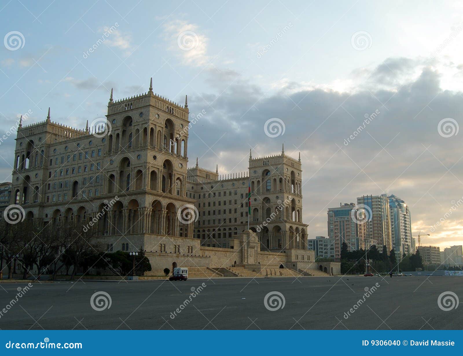 Freedom Square Baku stock photo. Image of house, azerbaijan - 9306040