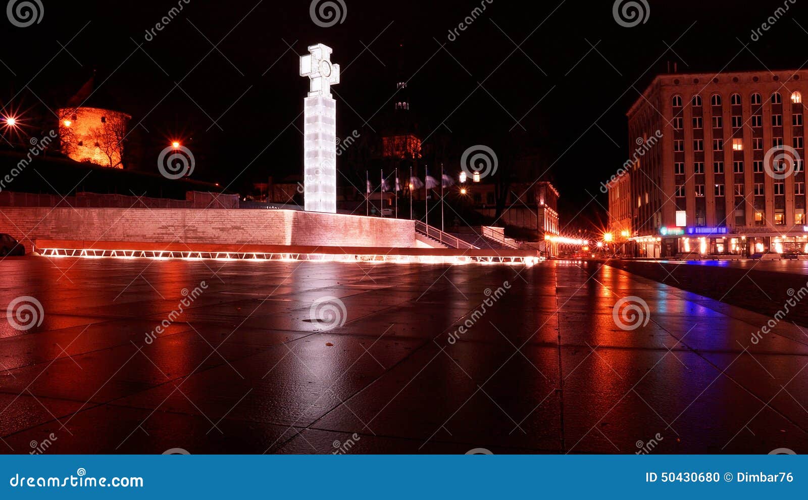 Freedom Square in Tallinn, Estonia Stock Photo - Image of monument ...