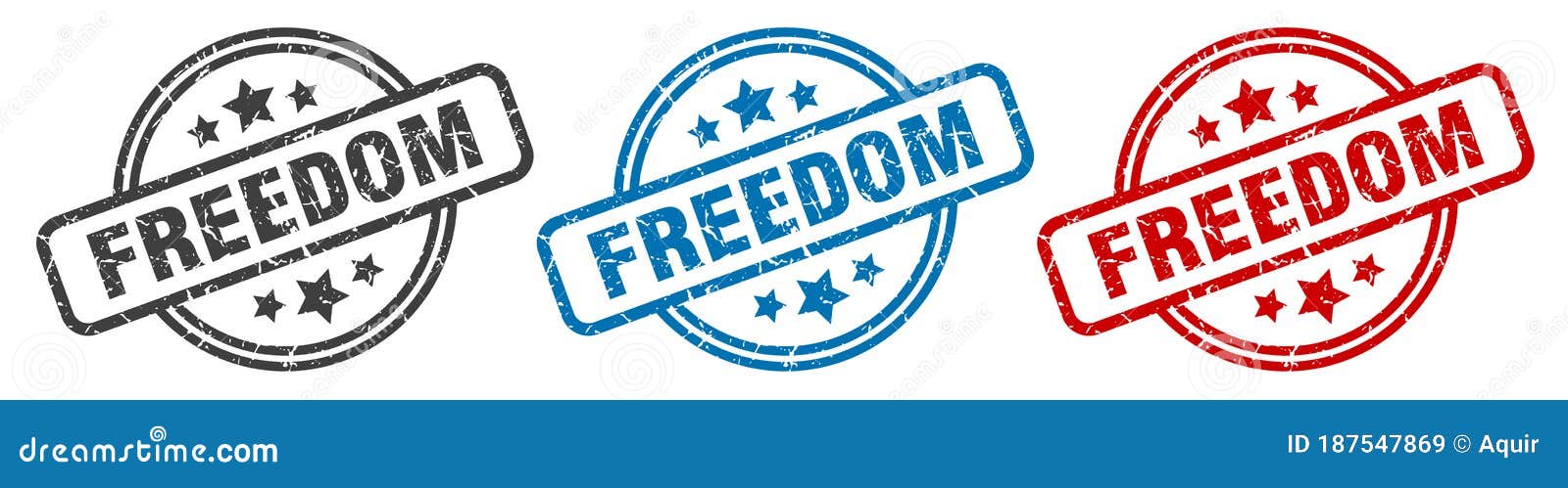 Freedom Stamp. Freedom Round Isolated Sign Stock Vector - Illustration ...