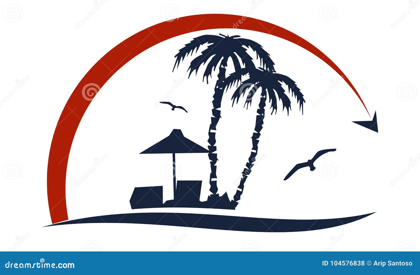 Freedom Vacation Template stock vector. Illustration of island - 104576838