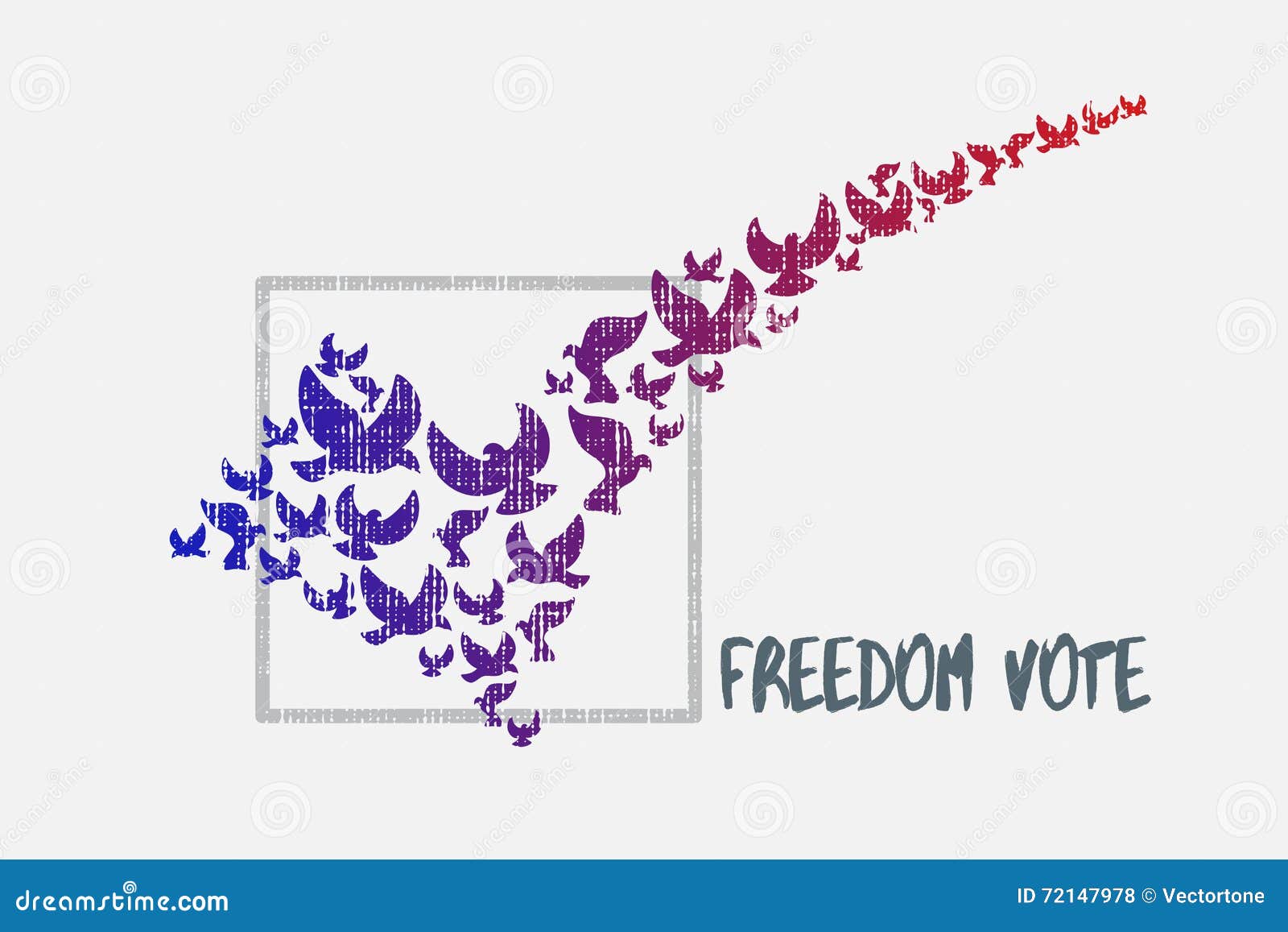 Freedom vote concept. stock vector. Illustration of ballot - 72147978