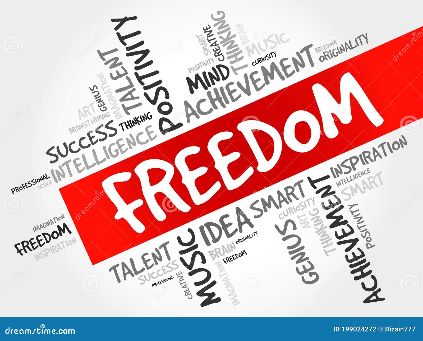 Freedom word cloud stock photo. Image of fine, brain - 199024272