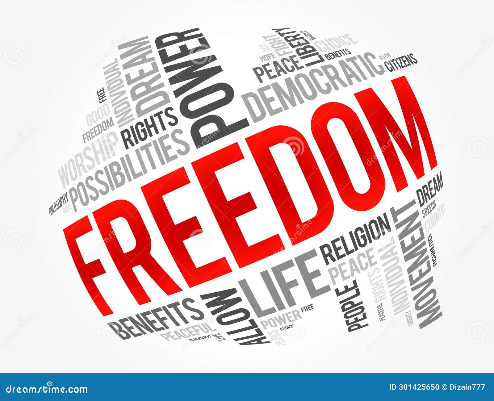 Freedom Word Cloud Collage, Social Concept Background Stock ...