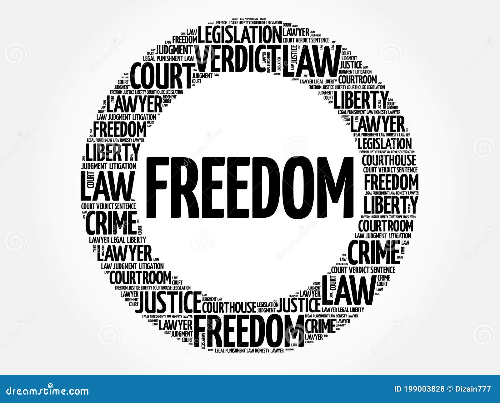 Freedom word cloud collage stock illustration. Illustration of design ...
