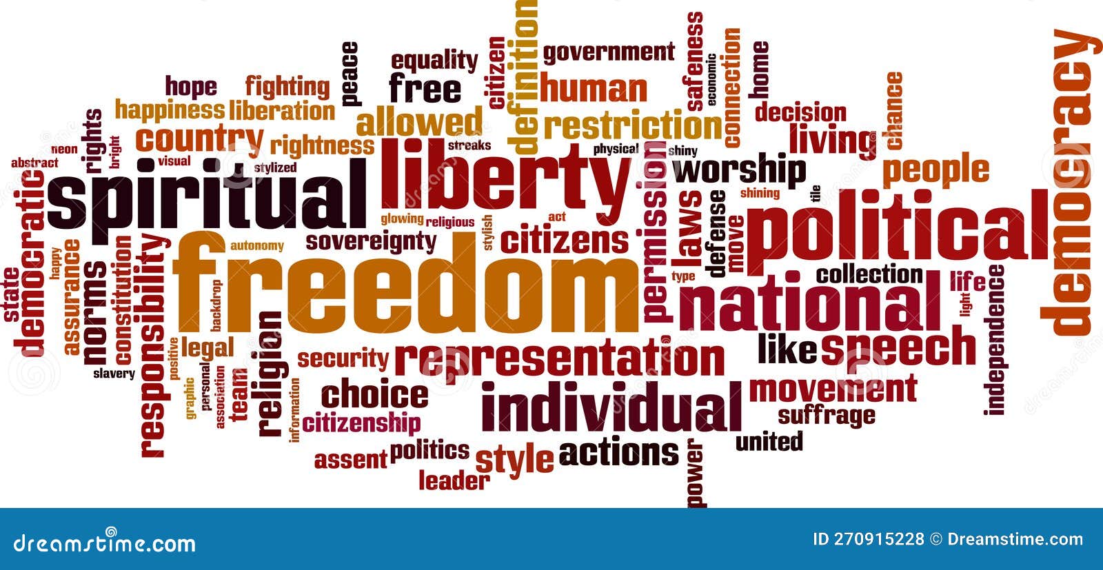 Freedom word cloud stock vector. Illustration of freedom - 270915228