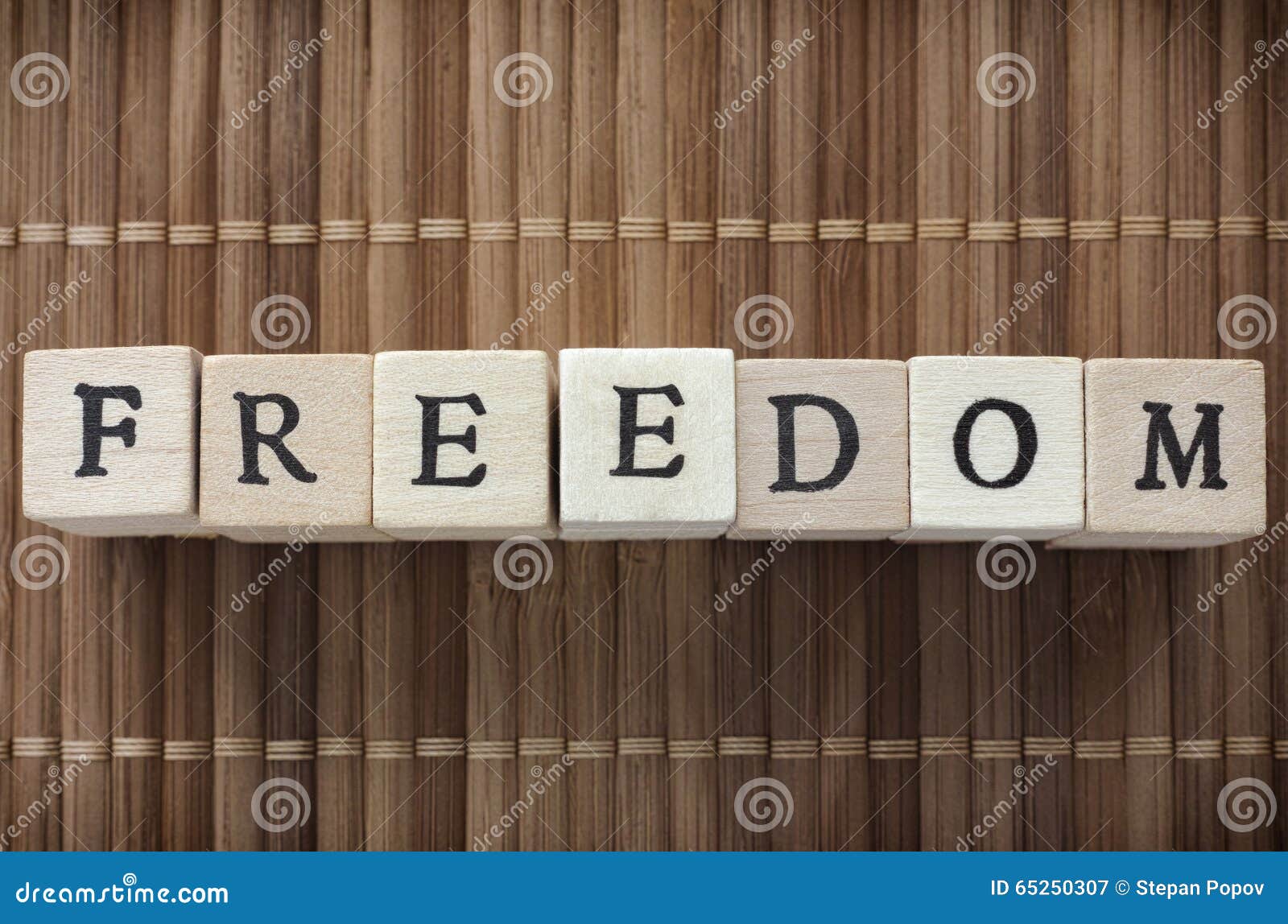 Freedom Word Written on Wooden Blocks Stock Image - Image of texture ...