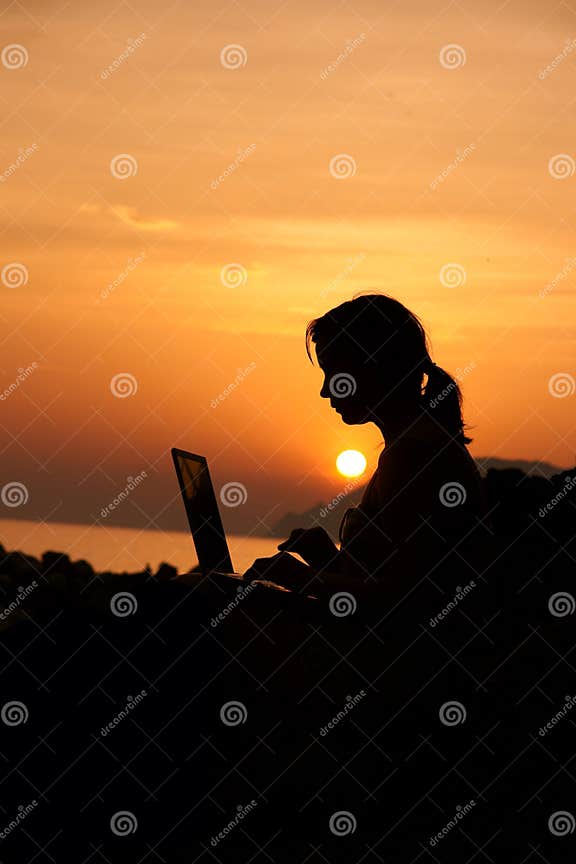 Freedom at work stock photo. Image of young, wireless - 9883066