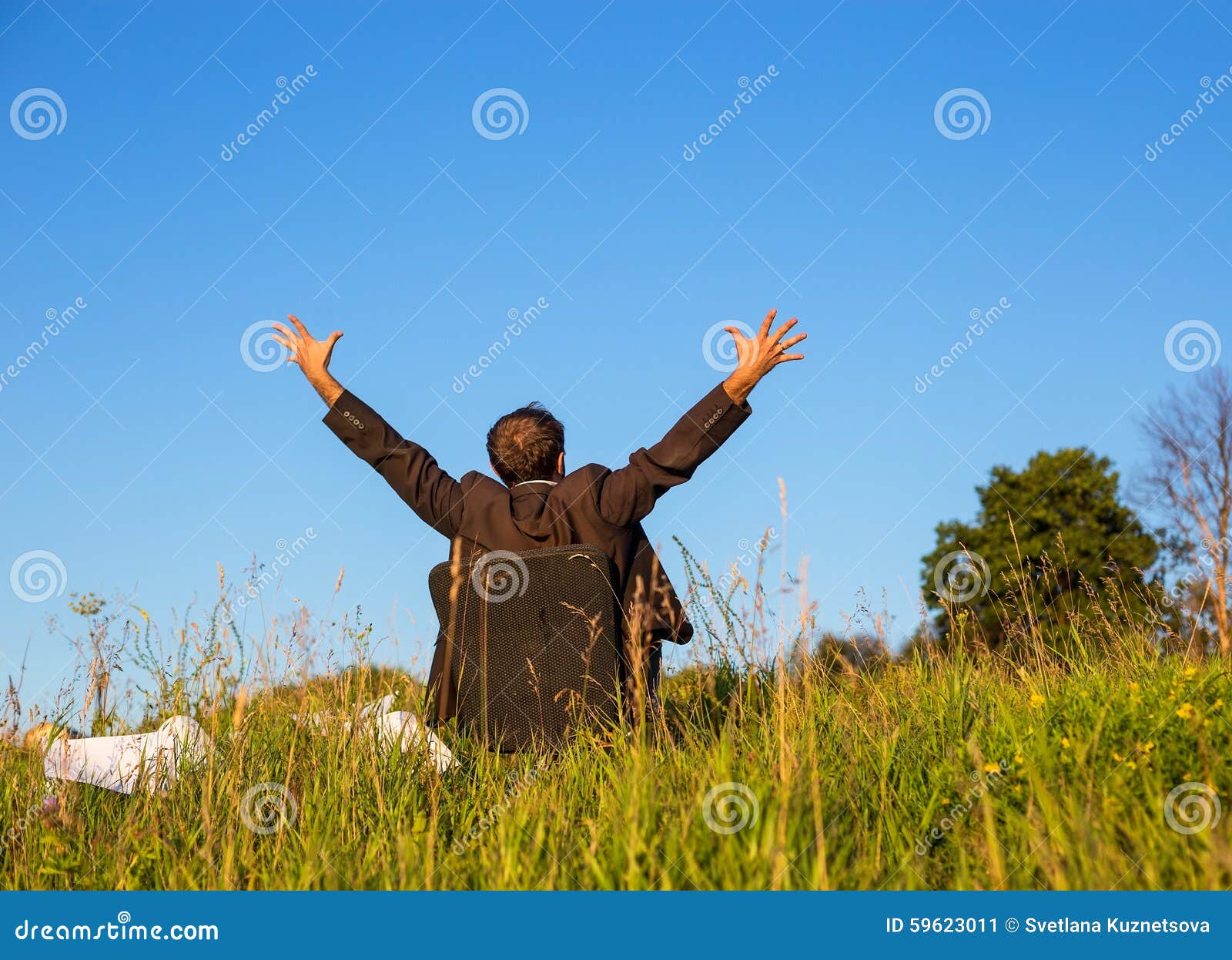 Freedom from Work and Business Stock Image - Image of freedom, male ...