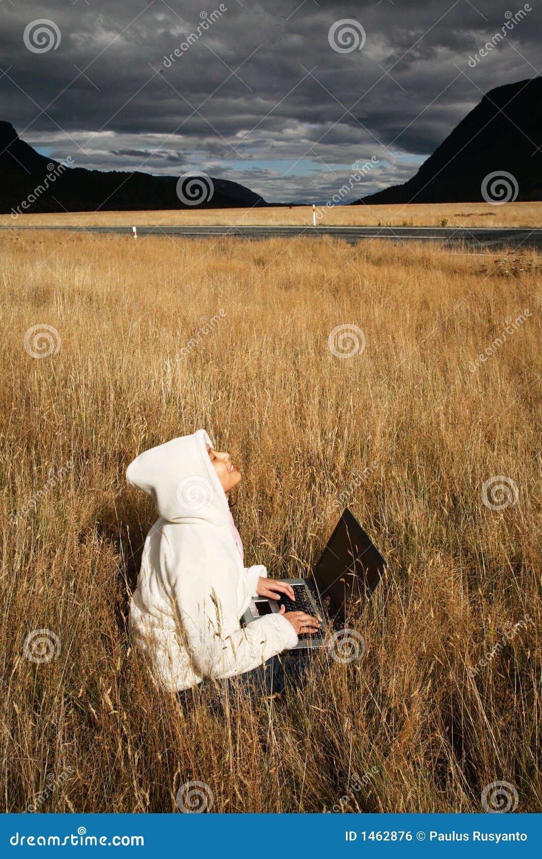 Freedom of Working Anywhere Stock Photo - Image of laptop, comfort: 1462876