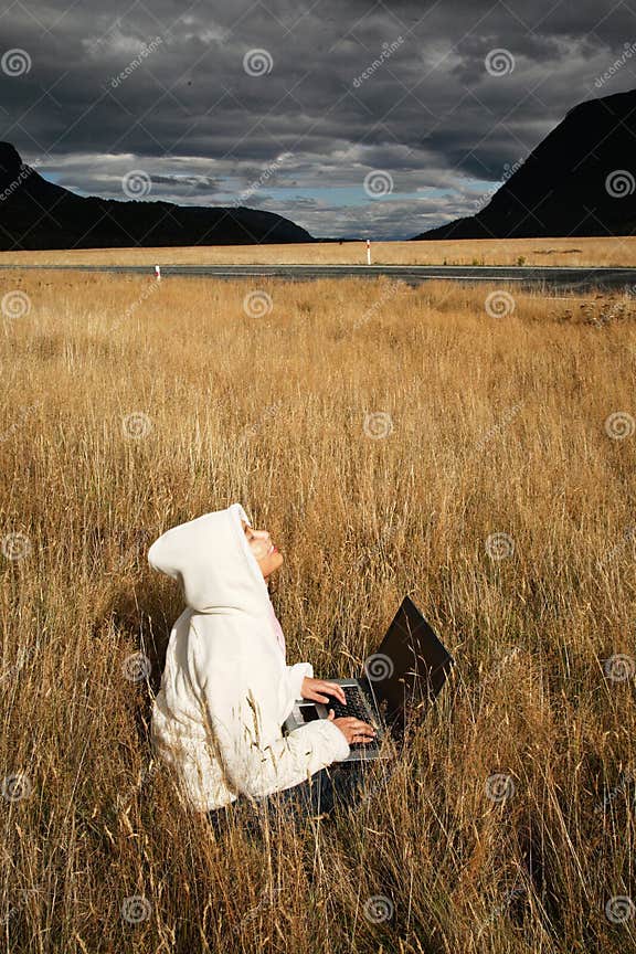 Freedom of Working Anywhere Stock Photo - Image of laptop, comfort: 1462876