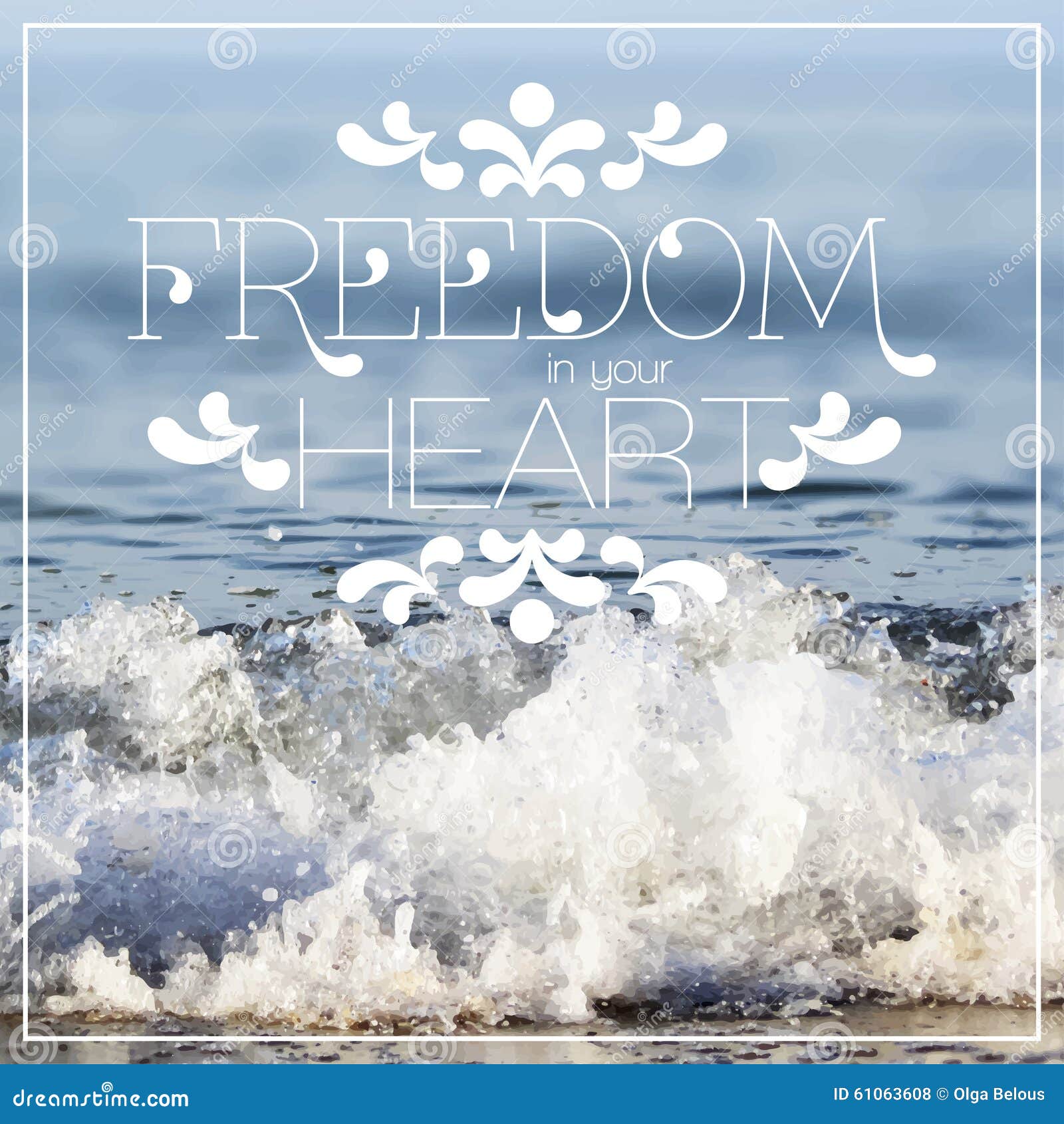 Freedom in Your Heart Lettering Stock Vector - Illustration of ...