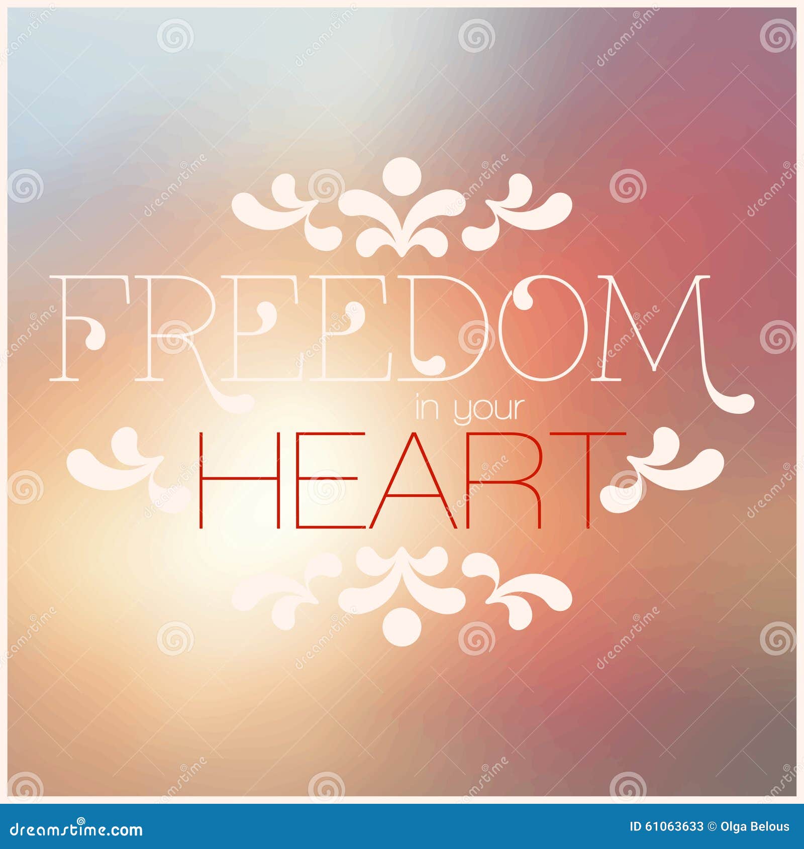 Freedom in Your Heart Lettering Stock Vector - Illustration of ...