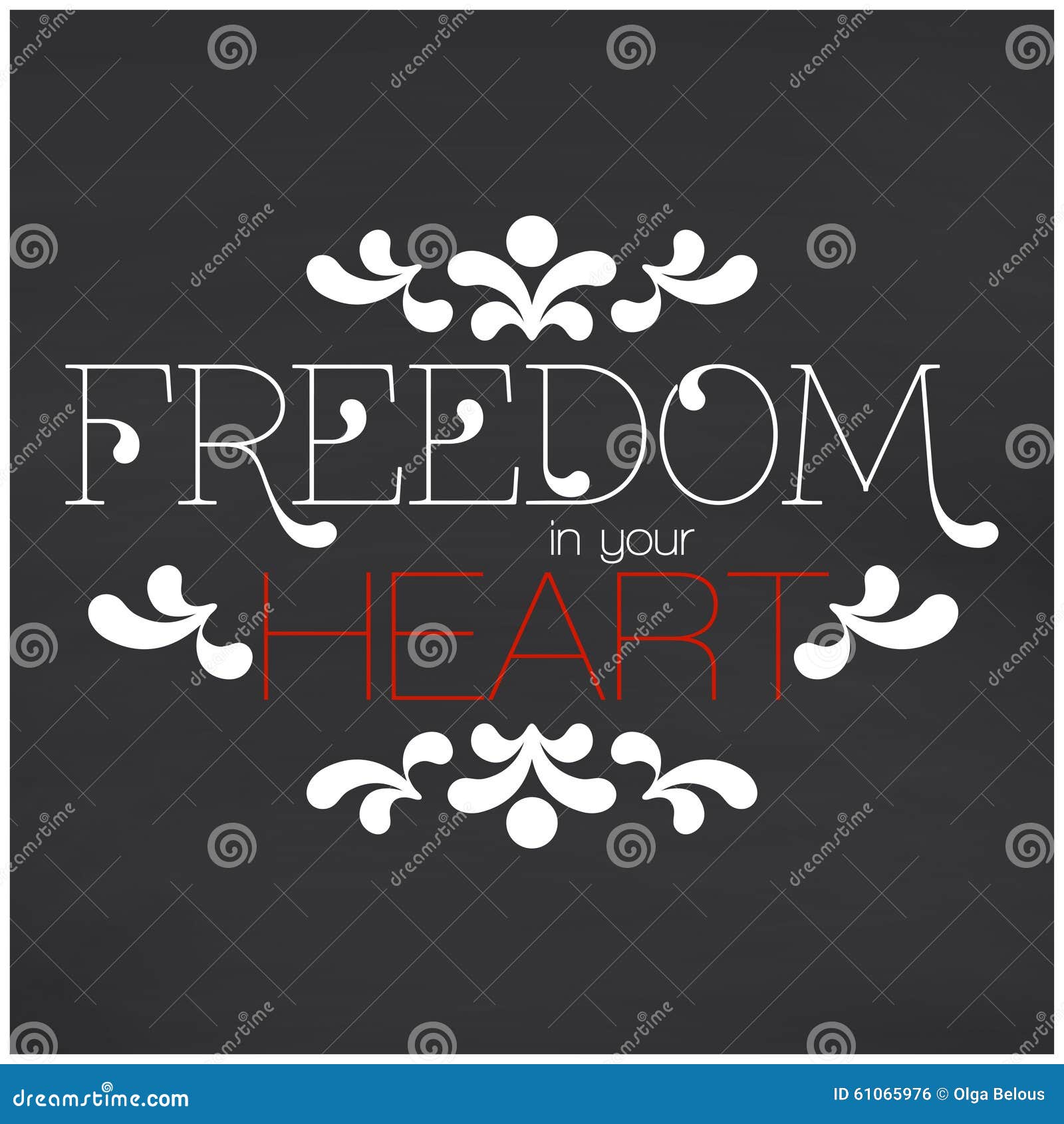 Freedom in Your Heart Lettering Stock Vector - Illustration of forever ...