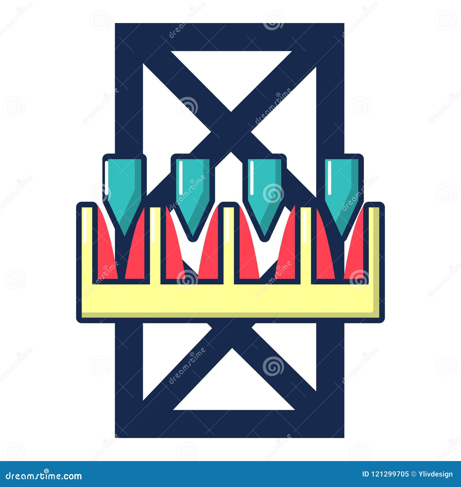 Freefall Attraction Icon, Cartoon Style | CartoonDealer.com #121299705