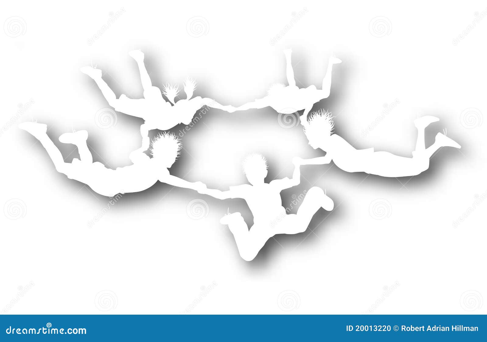 Freefall Kids Cutout Vector Illustration | CartoonDealer.com #20013220