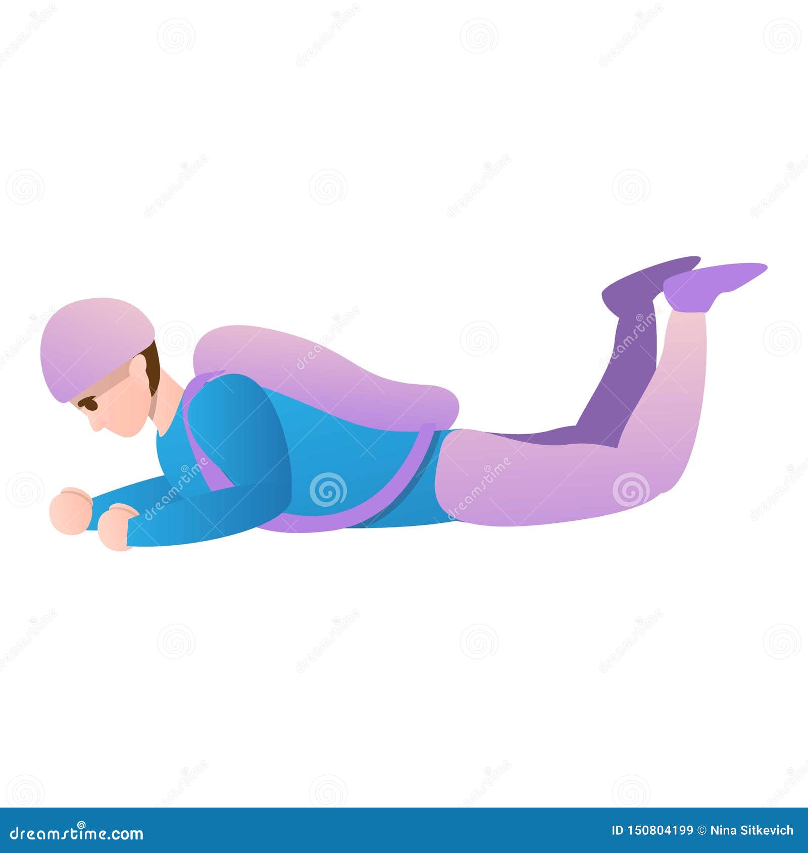 Freefall Parachute Icon, Cartoon Style Vector Illustration ...