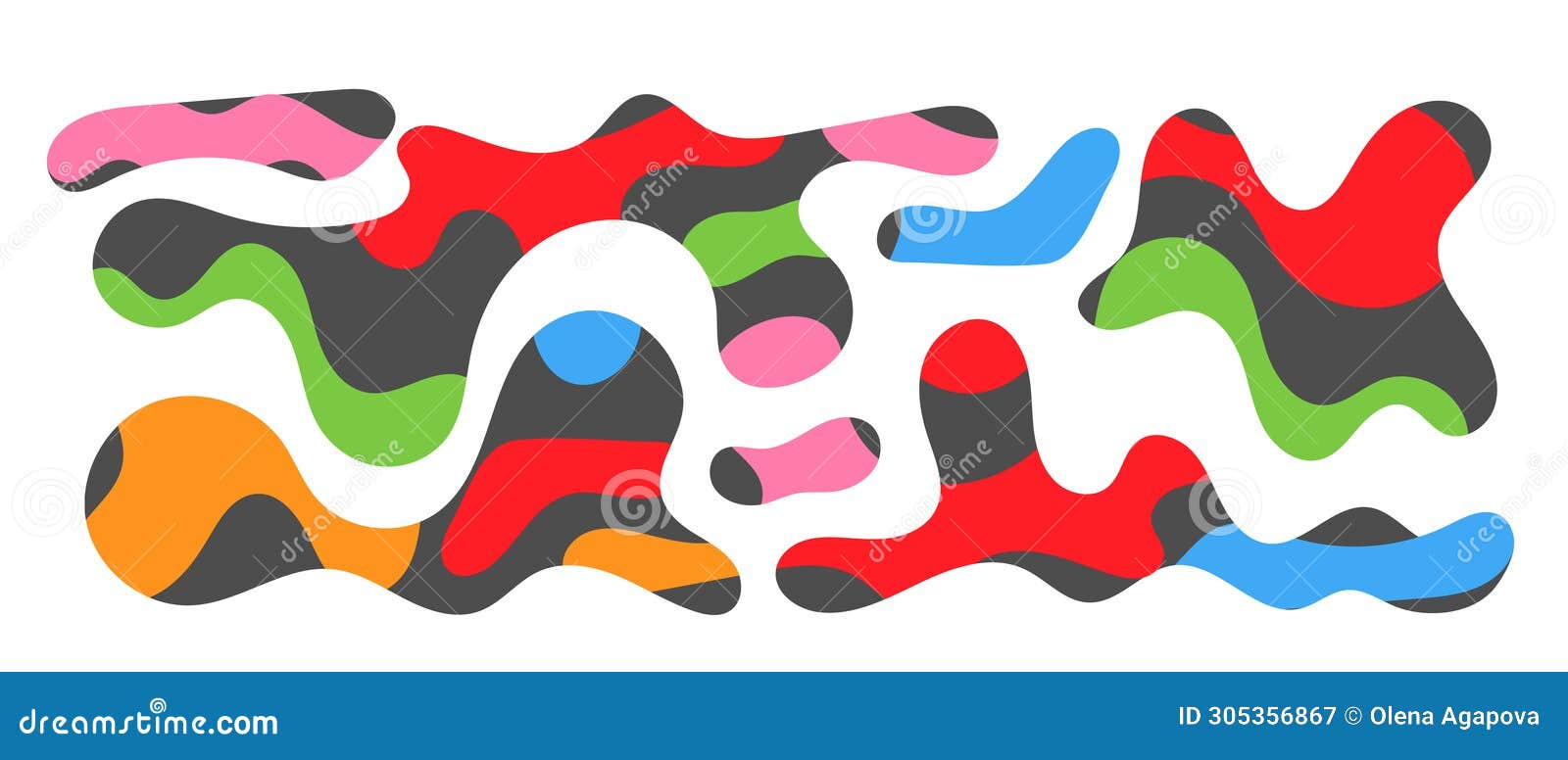 Freeform Blob Shapes. Abstracts Amoeba Shapes, Freeform Organic ...