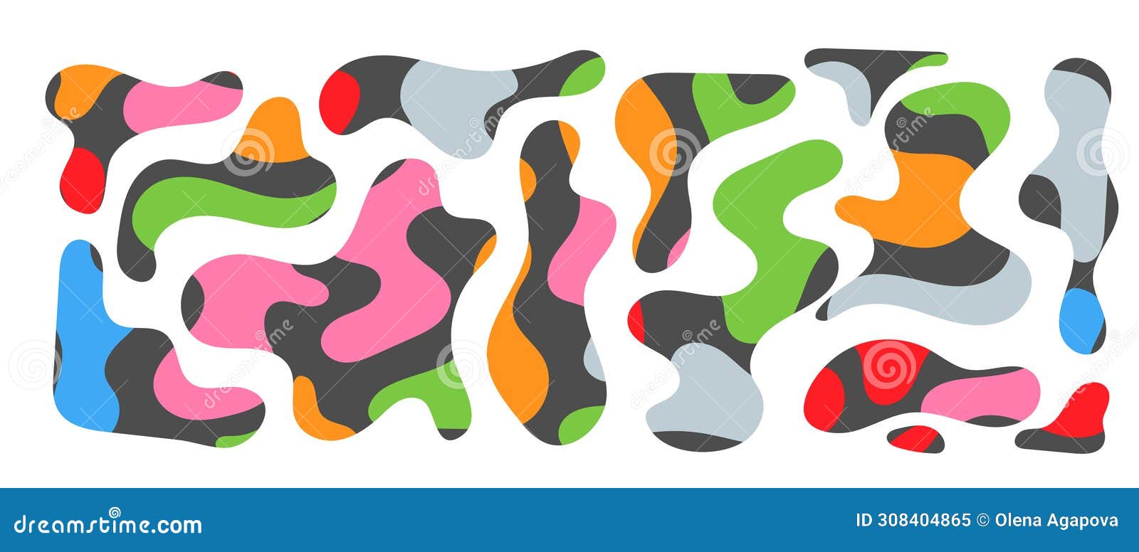 Freeform Blob Shapes. Abstracts Amoeba Shapes, Freeform Organic ...