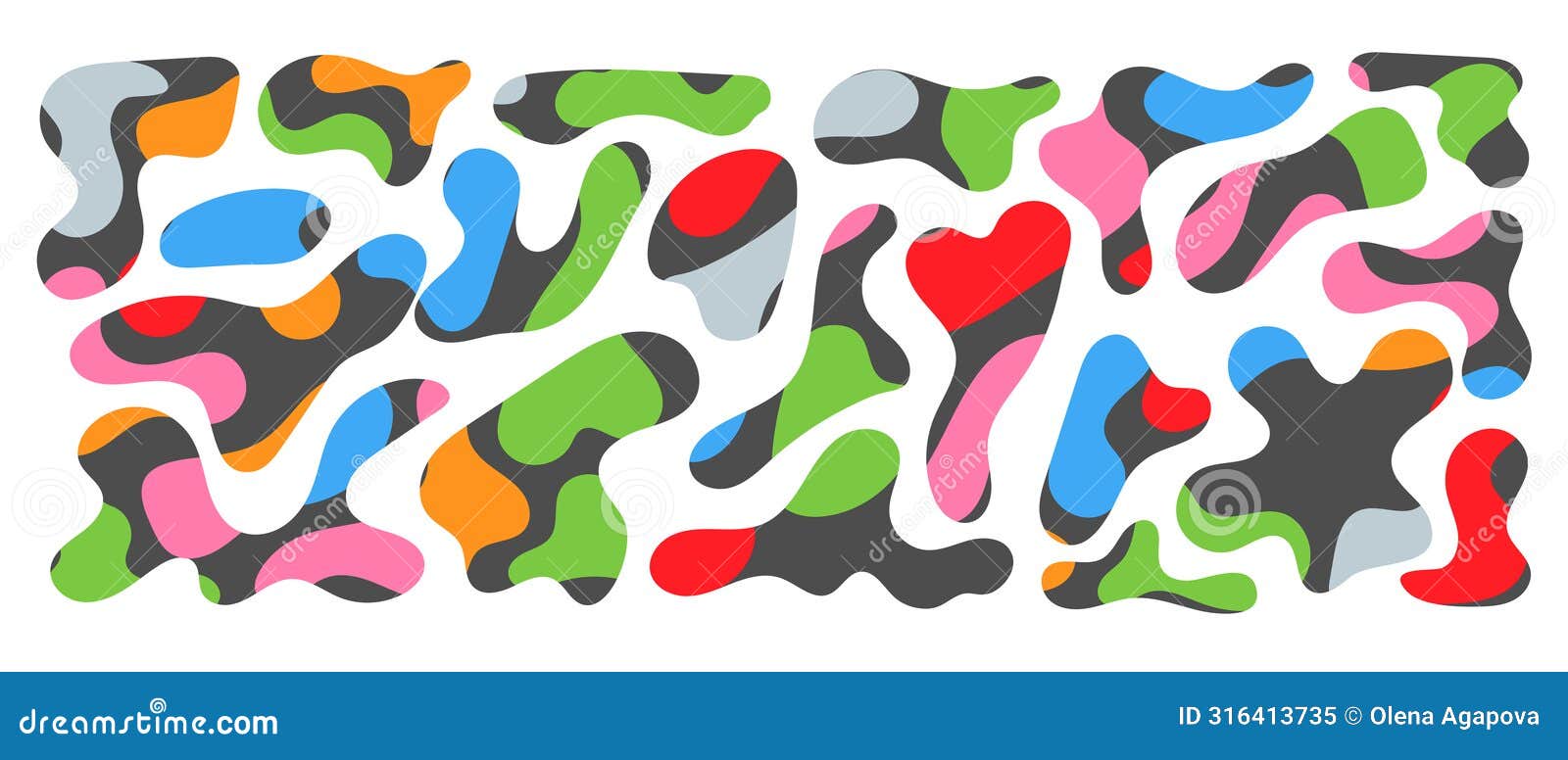 Freeform Blob Shapes. Abstracts Amoeba Shapes, Freeform Organic ...