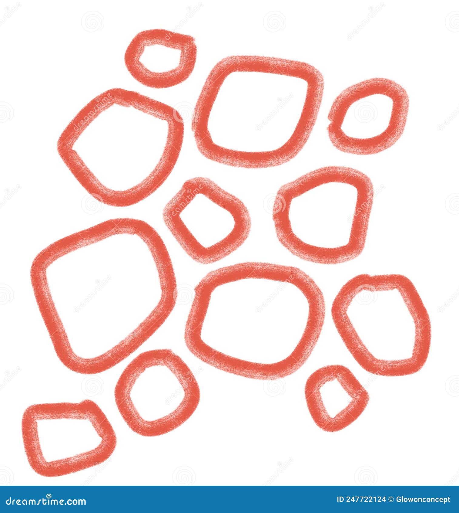 Freeform Hand Doodle Freehand Sphere Circle Line and Shape Sketch Stock ...