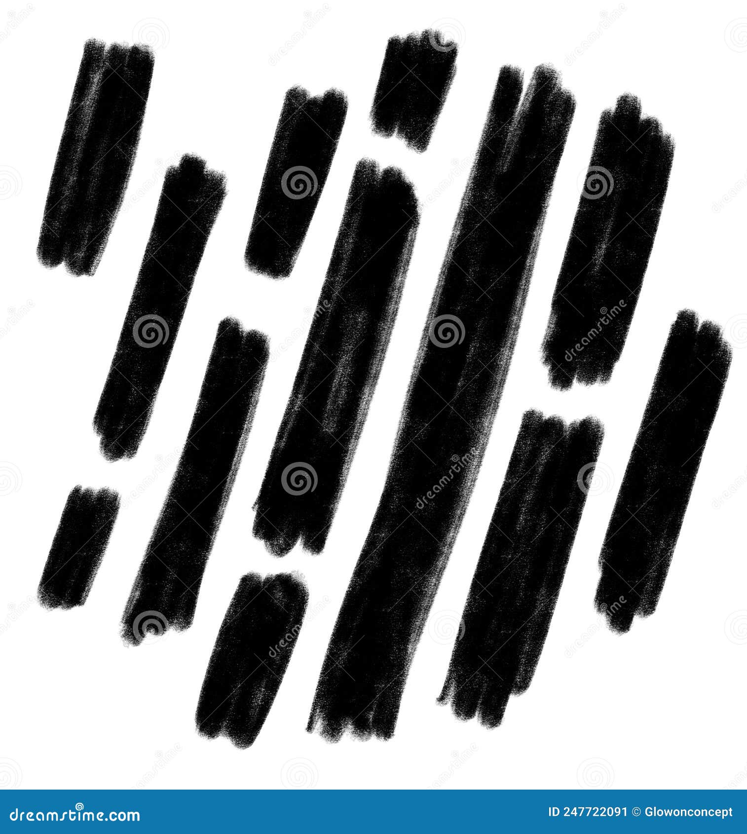 Freeform Hand Doodle Freehand Thick Line and Shape Sketch Stock ...