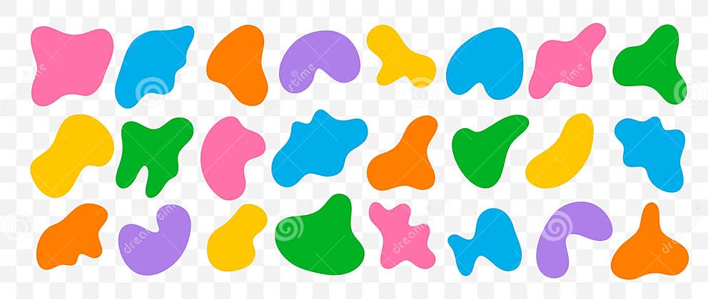 Freeform Set. Abstract Irregular Random Blobs. Modern Forms for Design and Print Stock Vector ...