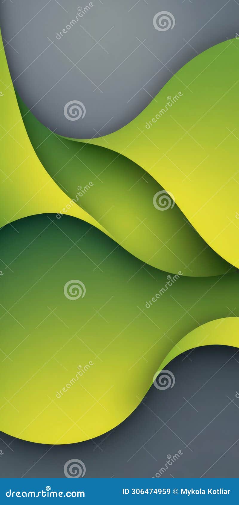 Freeform Shapes in Lime and Gray Stock Image - Image of multicolor ...