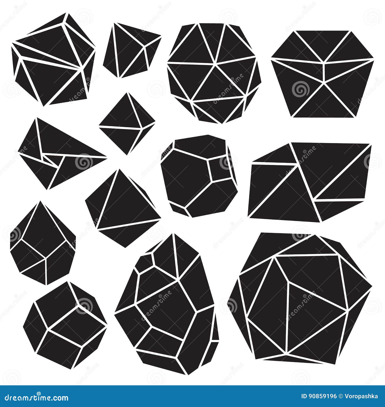 Freehand Drawing Geometry Group with Frame. Simple Isolated Geometric ...