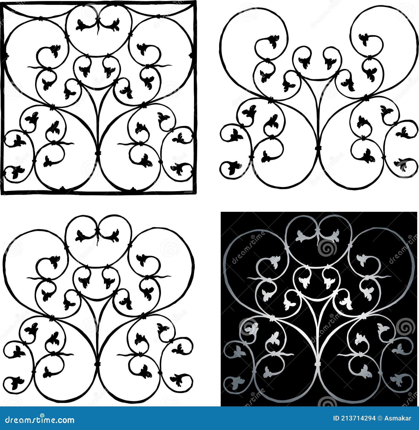 Freehand Drawing of Ornate Element of Architectural Vintage Grate Stock ...