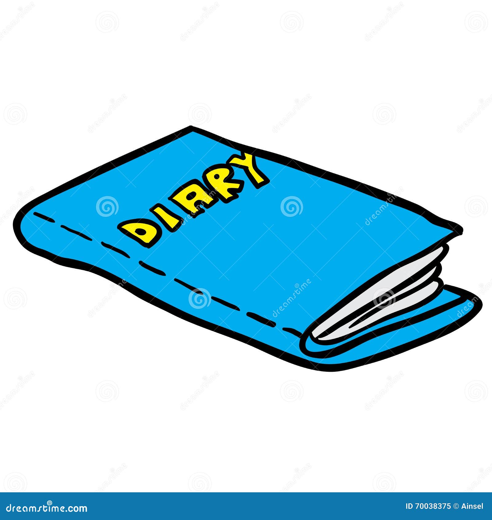 Freehand Drawn Cartoon Diary Stock Vector - Illustration of note ...