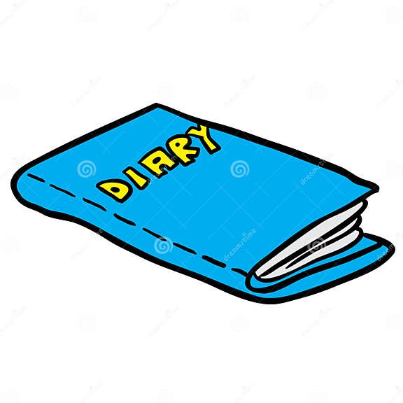 Freehand Drawn Cartoon Diary Stock Vector - Illustration of note ...