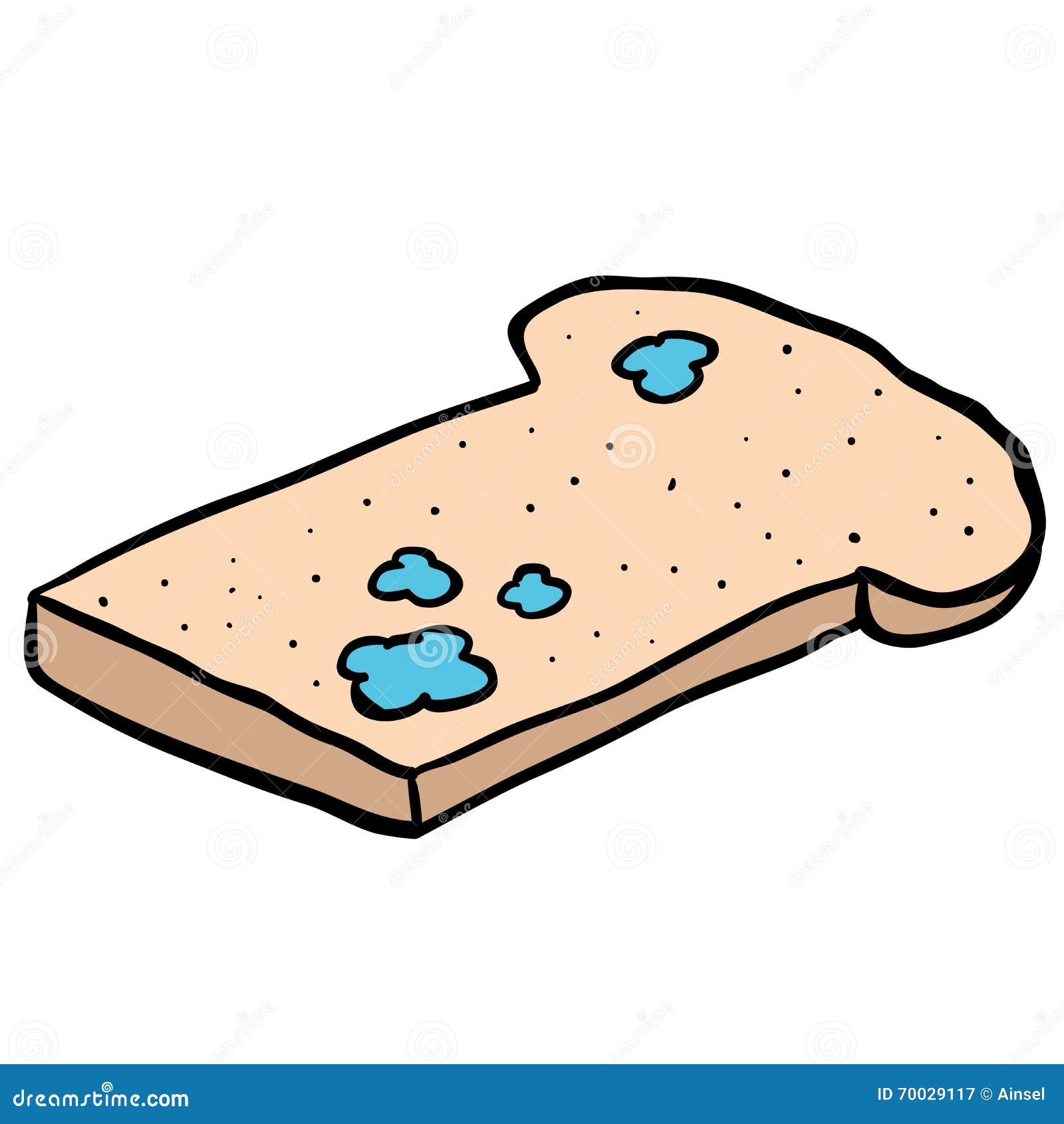 Freehand Drawn Cartoon Mouldy Bread Stock Vector - Illustration of hand ...