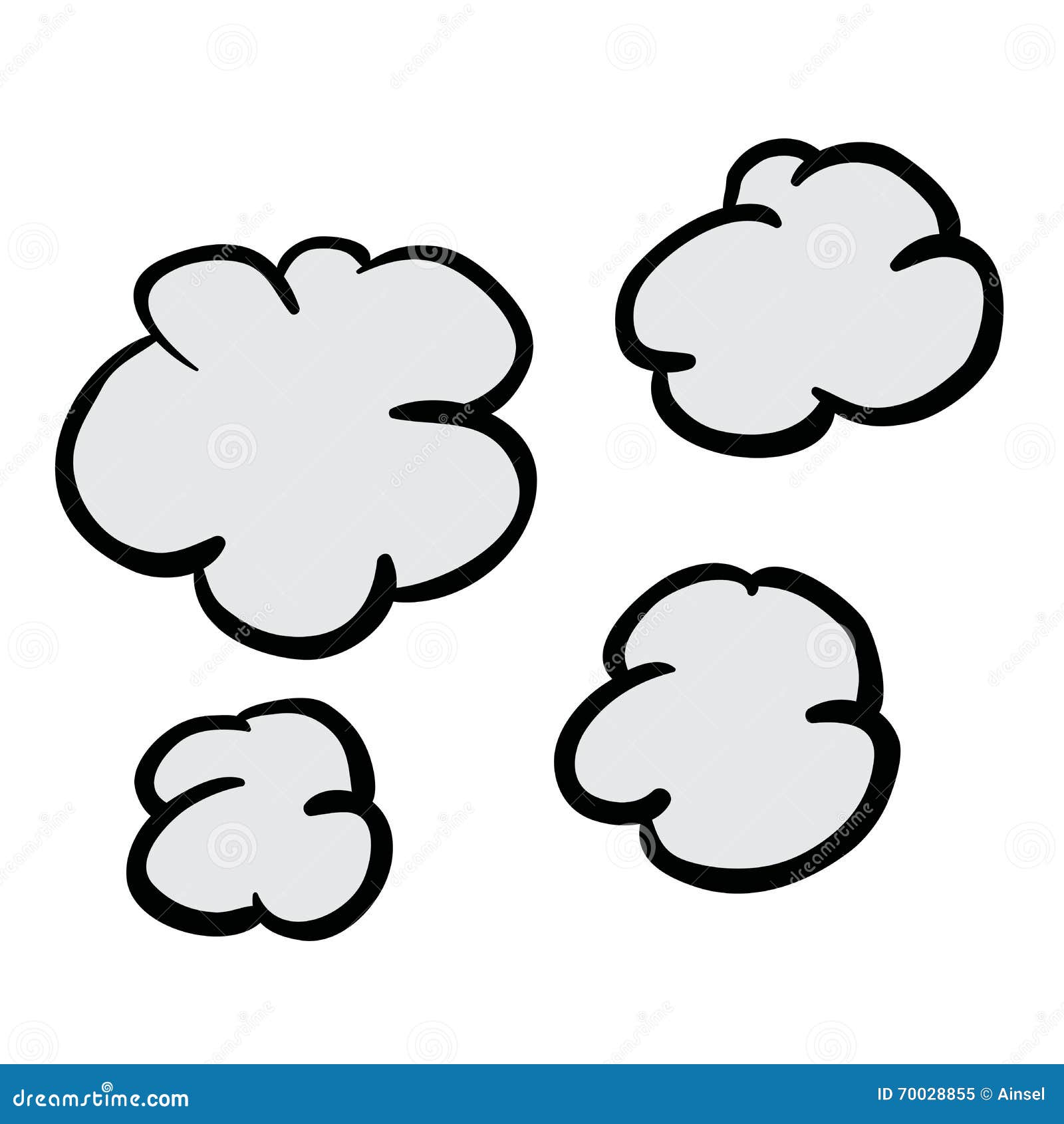Freehand Drawn Cartoon Puff of Smoke Stock Vector - Illustration of ...