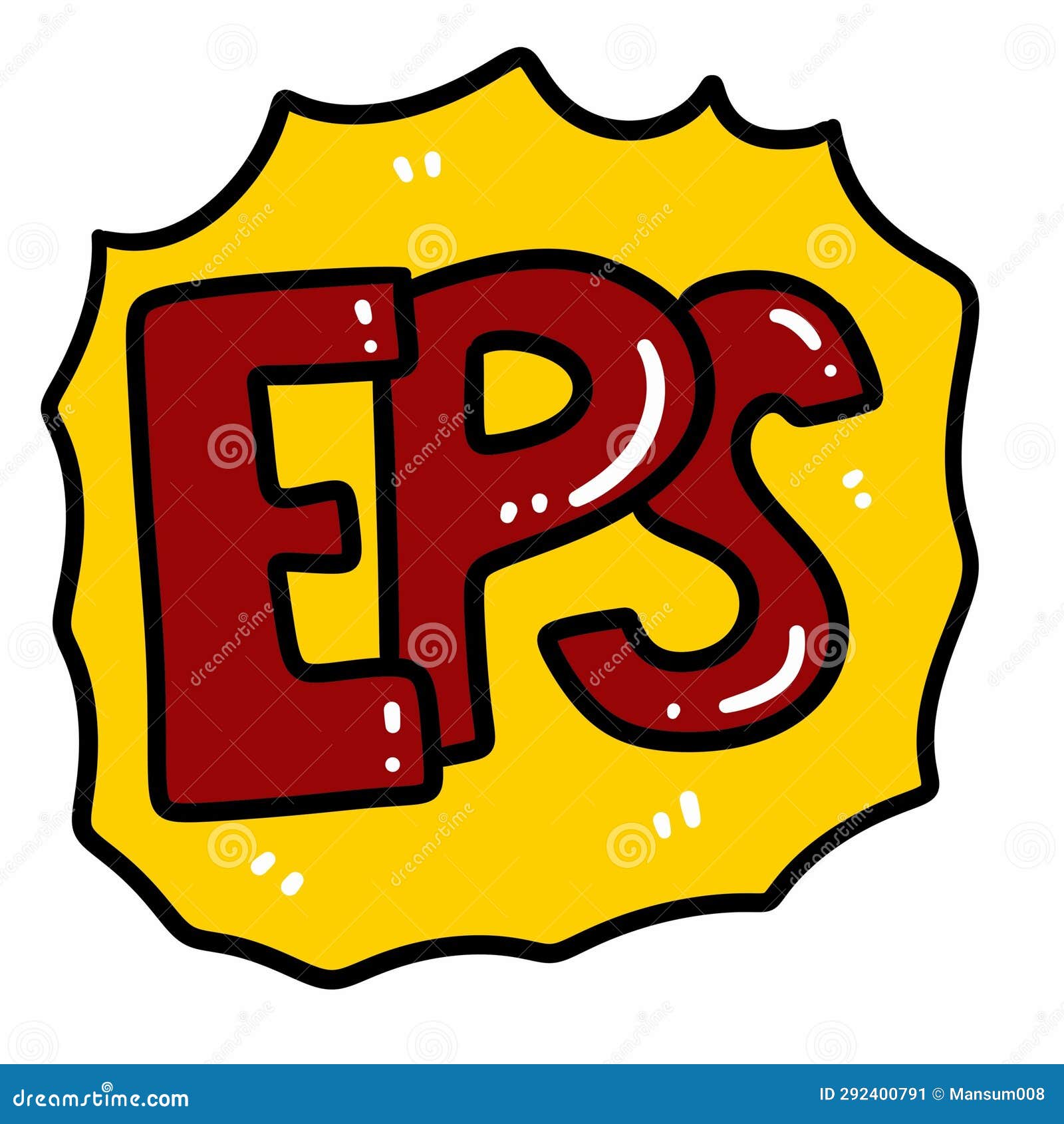 Freehand Drawn Cartoon Symbol of a Letter EPS Stock Illustration ...