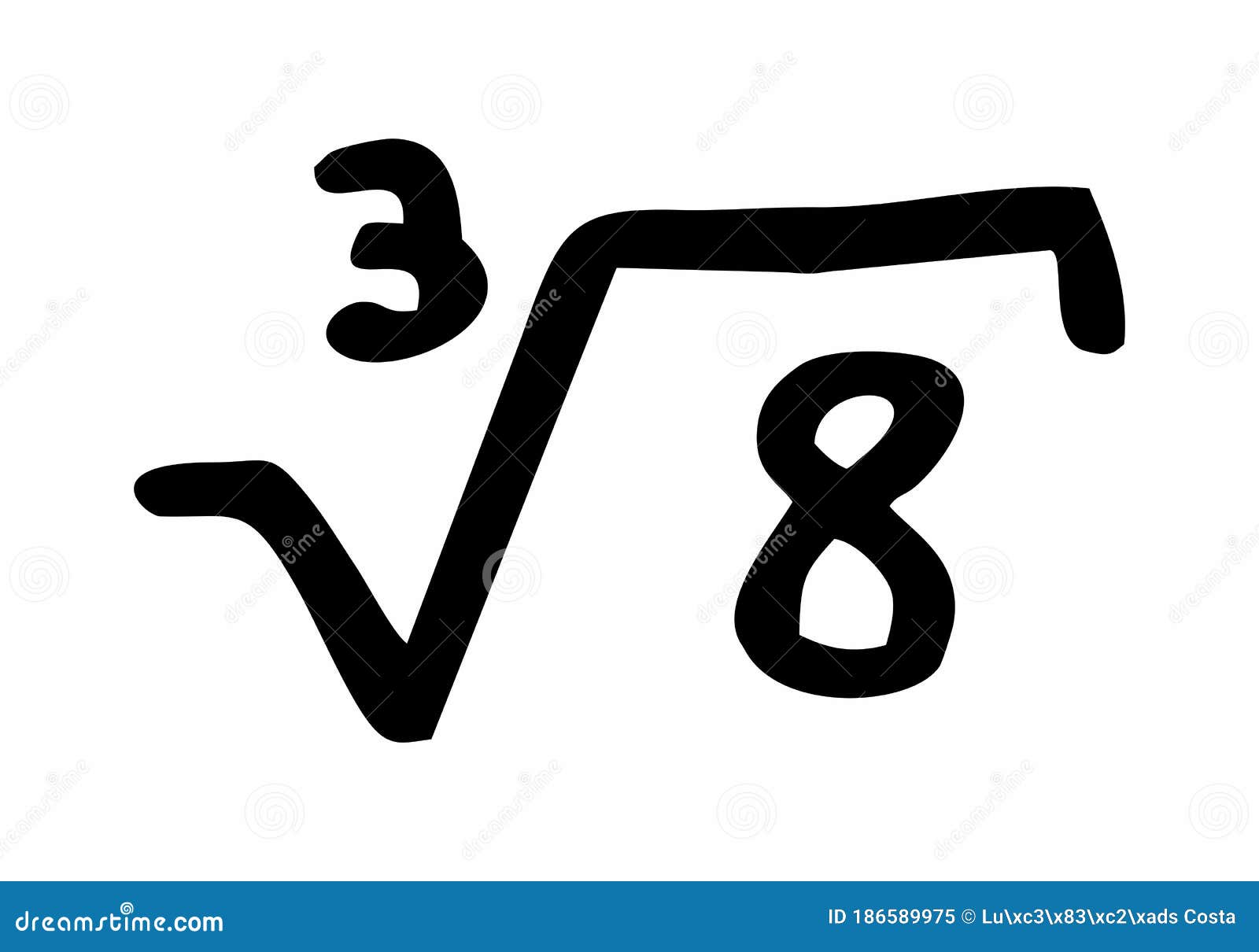 Cubic root of eight stock illustration. Illustration of background ...