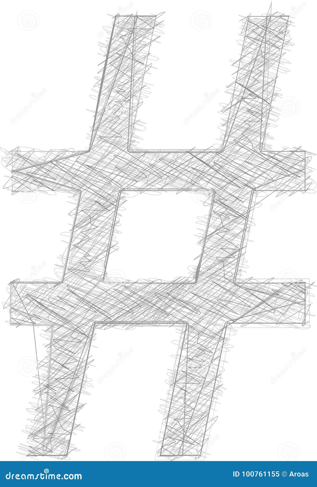 Freehand Symbol stock vector. Illustration of brushed - 100761155