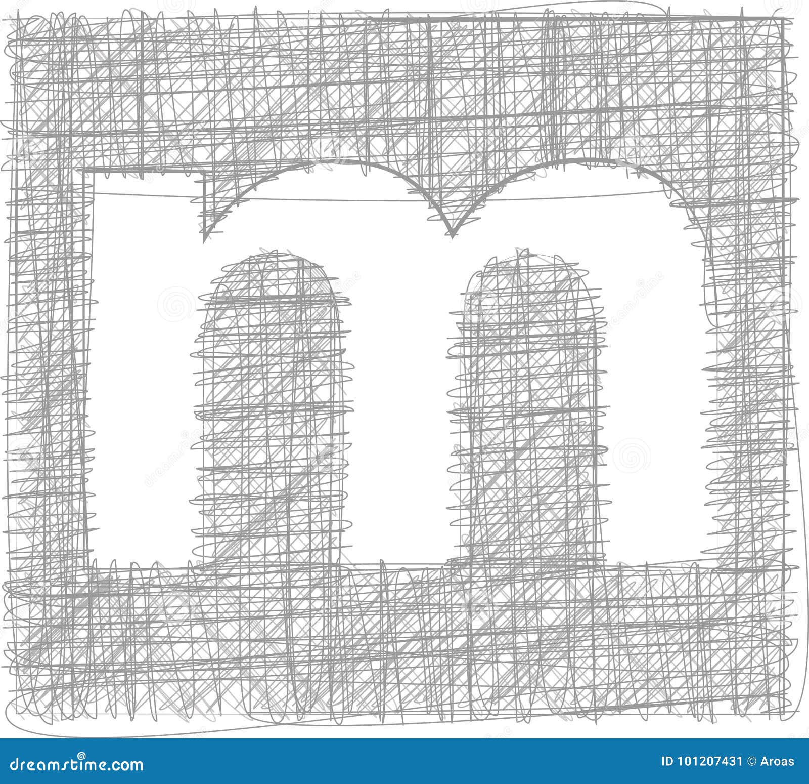 Freehand Typography Letter M Stock Vector - Illustration of hand ...