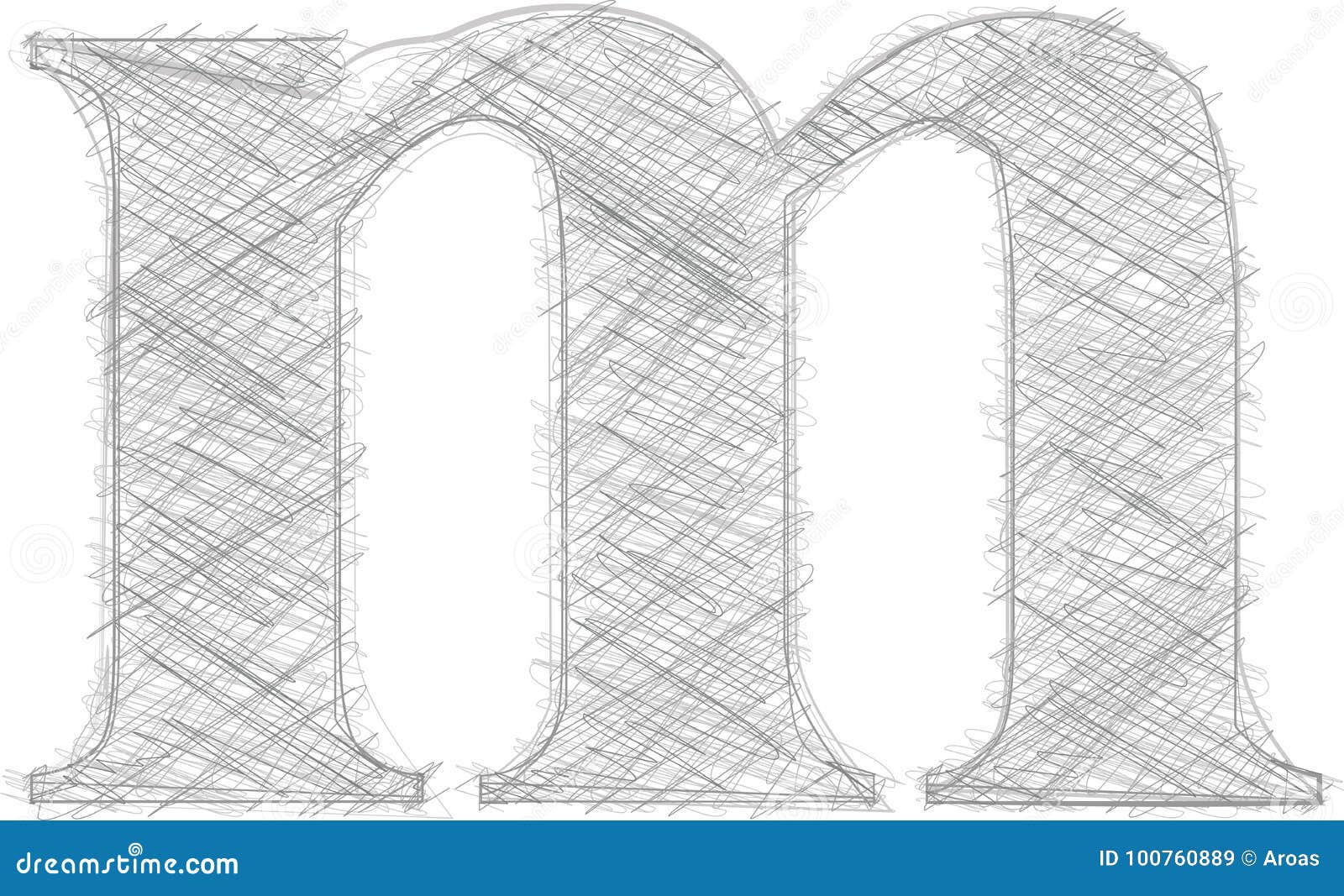 Freehand Typography Letter M Stock Vector - Illustration of capital ...