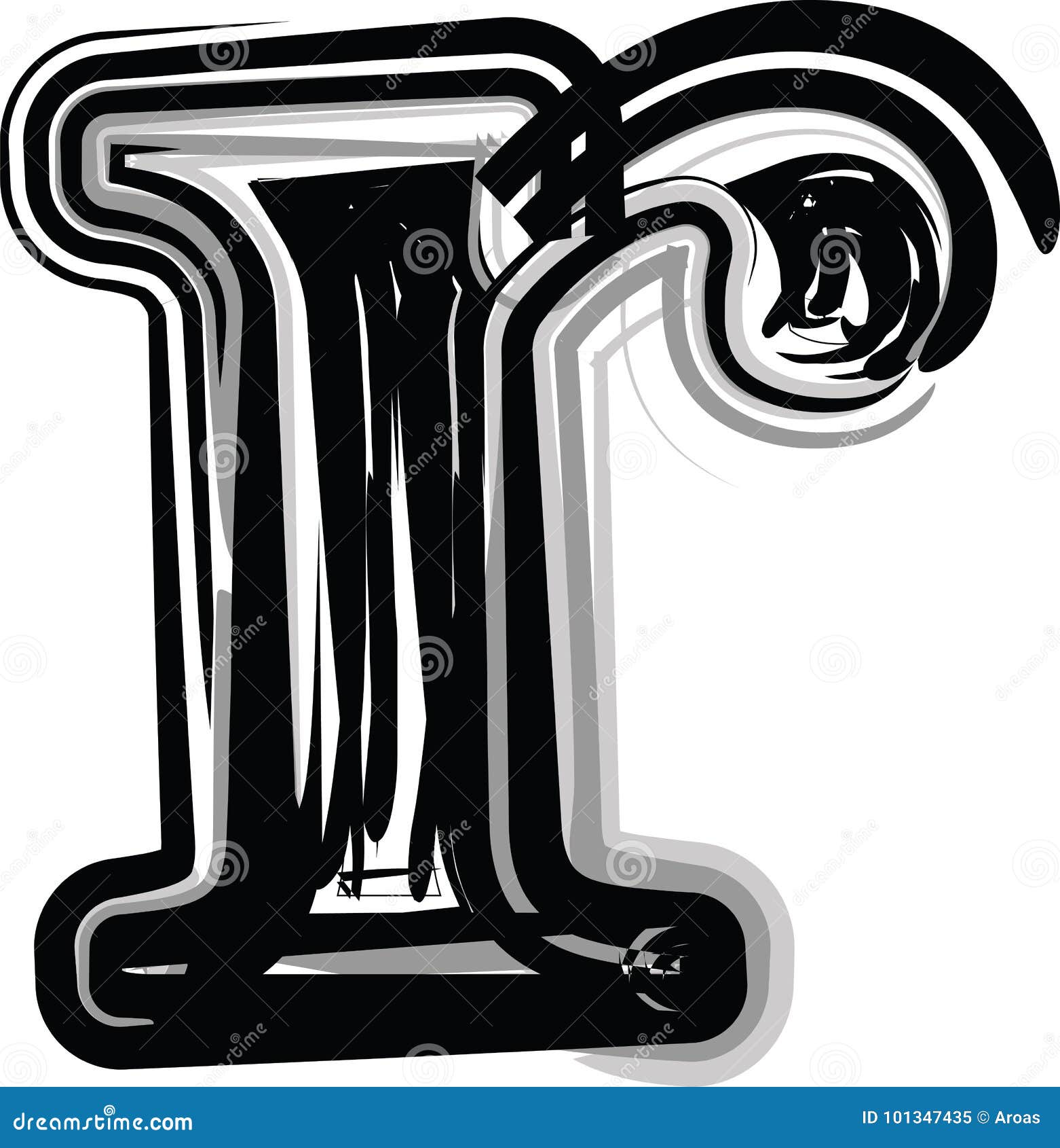 Freehand Typography Letter R Stock Vector - Illustration of artwork ...