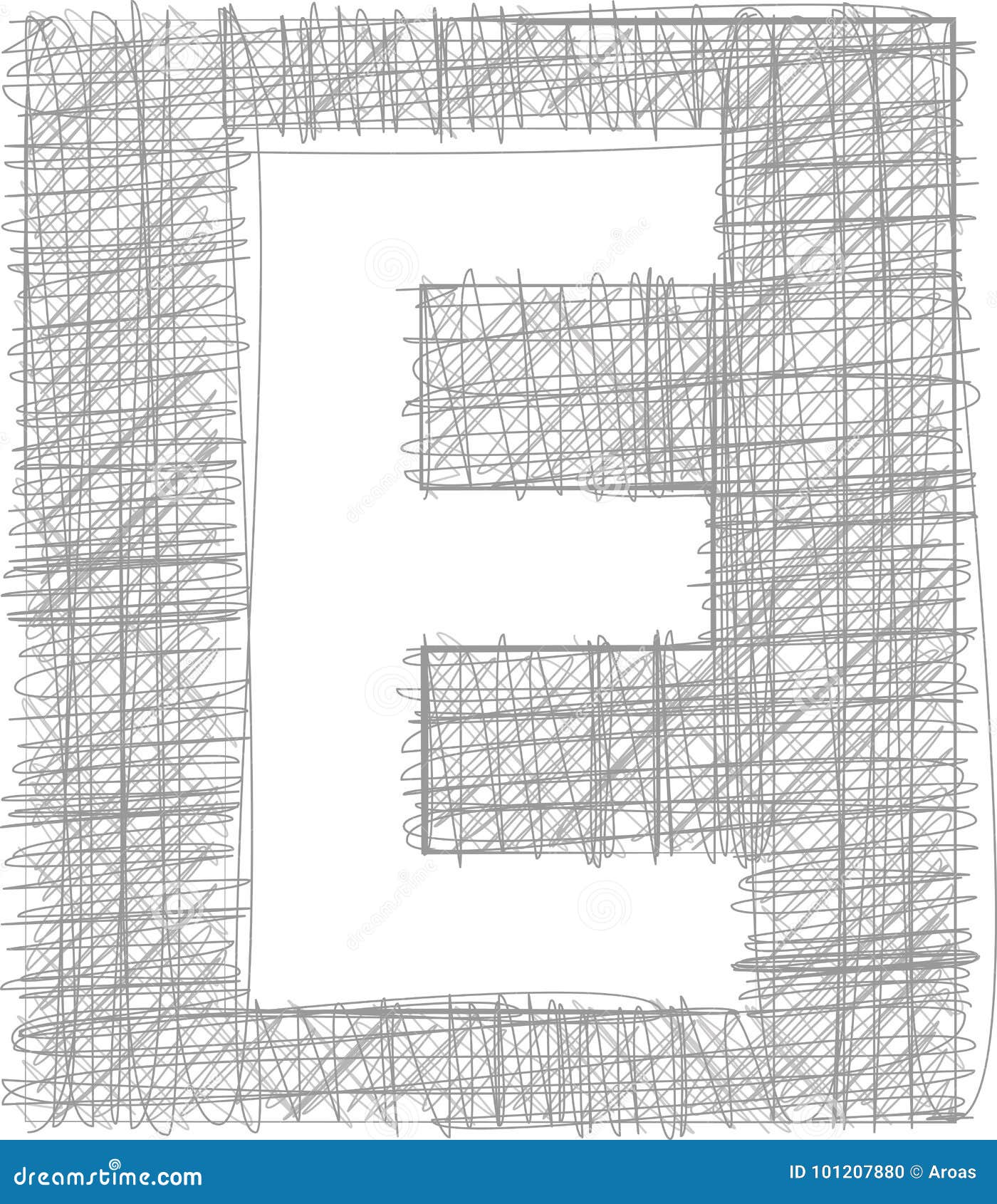 Freehand Typography Letter E Stock Vector - Illustration of font ...