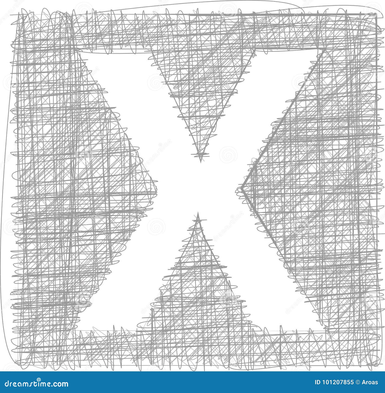Freehand Typography Letter X Stock Vector - Illustration of character ...